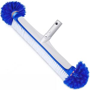 cheerclean pool brush, hemispherical bristles, pool cleaning brush head, pool wall brush with aluminum handle pool brushes for cleaning pool walls