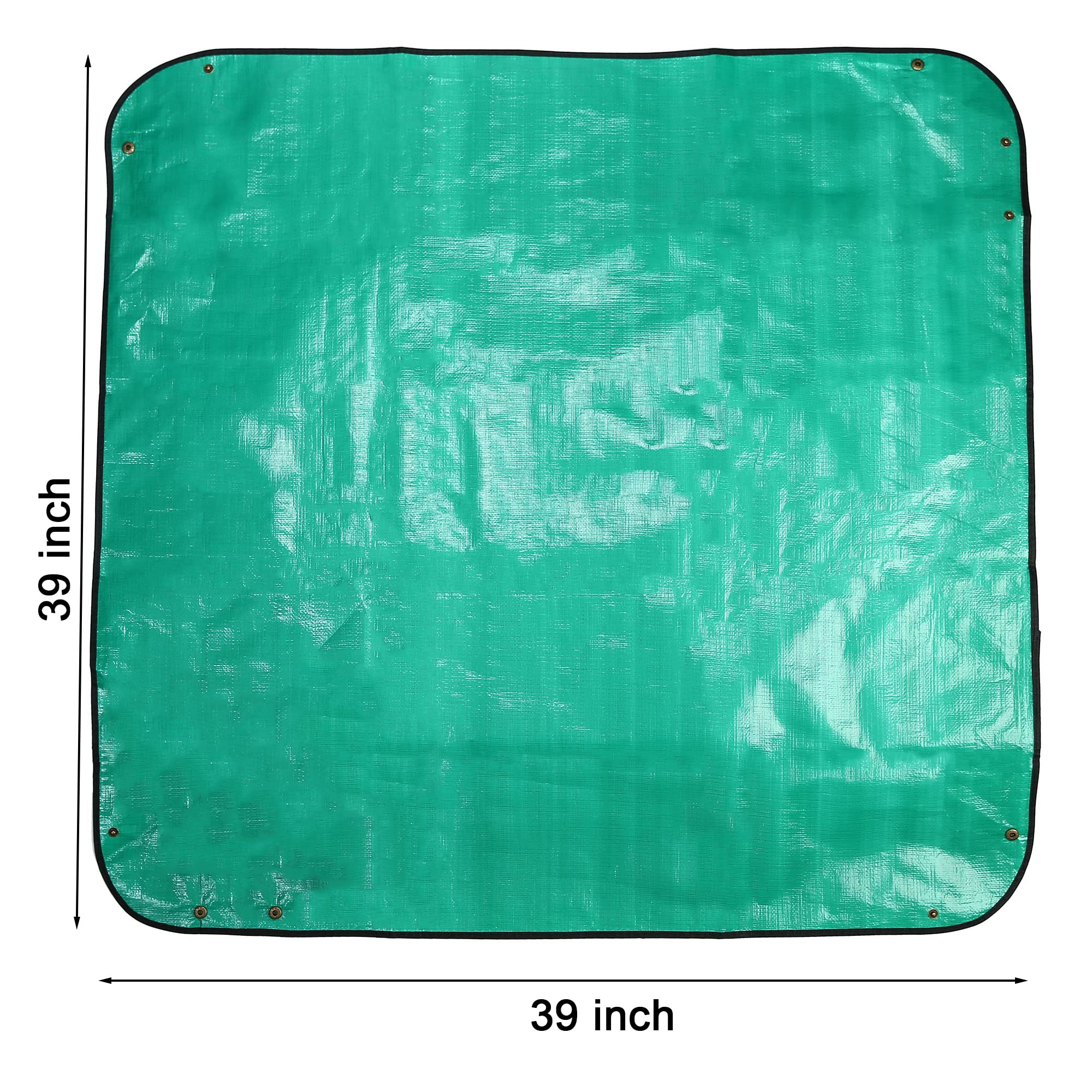 DOMG 39 x 39 Inches Plant Repotting Mat Waterproof Foldable Succulent Plant Transplanting Tarp Square Portable Indoor Gardening Mat Potting Tarp, Green