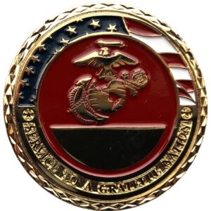 United States Marine Corps Veteran USMC Service to A Grateful Nation Challenge Coin