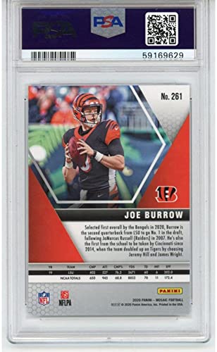 Graded 2020 Panini Mosaic Joe Burrow #261 Rookie RC Football Card PSA 10 Gem Mint