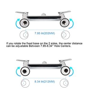 XIUBE Commercial Sink Faucet with Pre Rinse Sprayer, 8 Inch Center 27 inch Height Deck Mount Commercial Kitchen Sink Faucet with 12inchSwing Spout Fit for Kitchen Restaurant, Brass Chrome