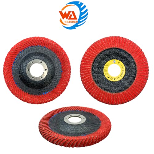 WA 3PCS - 4 1/2"x7/8" Curved Edge 60# Fillet Weld VSM Ceramic Flap Discs Sanding Disc Grinding Wheel for Angle Grinder Metal/Stainless Steel 4 1/2 Inch Grit 60