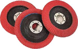 wa 3pcs - 4 1/2"x7/8" curved edge 60# fillet weld vsm ceramic flap discs sanding disc grinding wheel for angle grinder metal/stainless steel 4 1/2 inch grit 60