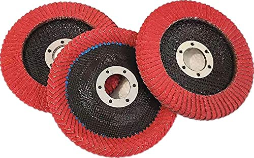 WA 3PCS - 4 1/2"x7/8" Curved Edge 60# Fillet Weld VSM Ceramic Flap Discs Sanding Disc Grinding Wheel for Angle Grinder Metal/Stainless Steel 4 1/2 Inch Grit 60