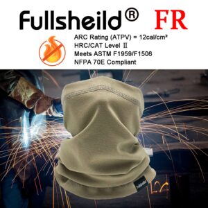 Fullsheild American Flag FR Gaiter Face Mask CAT2 Fire Resistant Cotton Neck Tube Cover Snood for Welding Electrican Working Army Rescue Tactical One Size