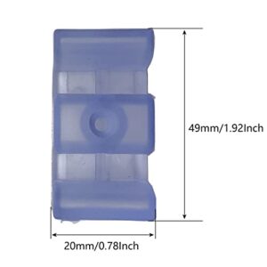 49mm Anti-Collision Block for Shower Room Glass Sliding Door Shower Door Bottom Guide Assembly Clear (4Pcs)