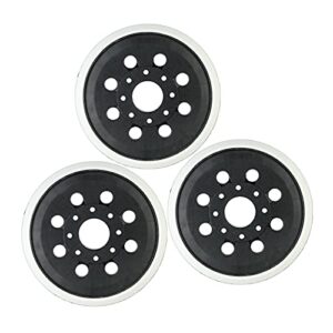 5 inch hook & loop replacement orbital sander backing pad for bosch rs034 rs035 compatible with bosch models ros10 ros20 ros20vs ros20vsc ros20vsk (3 pack)