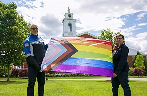 Progress Pride Rainbow Flag 3x5 ft LGBTQ Gay Pride Flags All Inlcusive Progressive Bisexual Non Binary Lesbian Transgender Flag Indoor Outdoor Wall