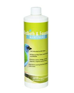 sanco bird bath & fountain maintenance, fast-acting enzyme-based formula will extend the life of your water feature, aid in maintaining a balanced ecosystem, 16 oz