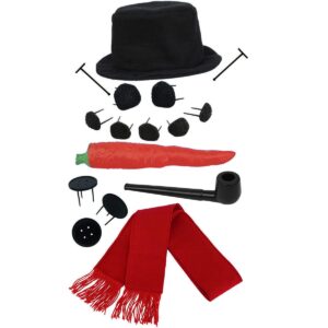 Evelots Snowman Decorating Kit-16 Pieces-Durable/Reusable-Entire Family Fun-Sturdy Prongs-Outdoor Build a Snowman Kit