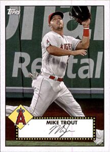 baseball mlb 2021 topps 1952 topps redux #t52-27 mike trout nm-mt angels