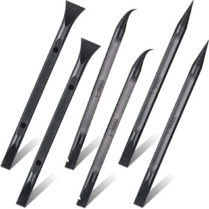 honoson 6 pcs plastic scraper cleaning tool carbon fiber lottery ticket scratcher tool multi purpose stiff scraper pen shaped scraper for tight spaces, kitchen, crevices, food, paint(black)