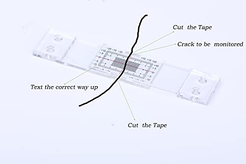 Concrete Crack Monitor, Crack Monitoring Record Standard Tell-Tale Crack Monitor for the Standard and Corner Tell-Tale (`1PC)