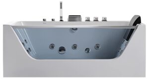 empava acrylic whirlpool bathtub hydro-massage soaking spa chromatherapy jets tub 59jt408