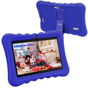 kids tablet 7 inch with case included, tablet for kids 2-5, 32 gb storage, pre-installed learning apps, parent control, blue