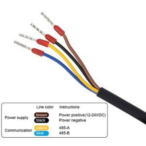 POCREATION RS485 5Pin Soil Sensor, PH NPK Temperature Tester, Humidity EC Sensor, Conductivity Detector Tester, Plastic+Steel+ for Watersaving Irrigation