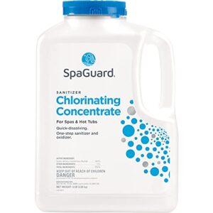 SpaGuard Chlorinating Concentrate 5lb Spa Chlorine with ScumBoat Scum Absorber & Digital Hot Tub Care Ebook