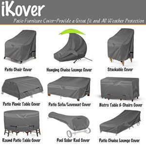 HWmatyCover Outdoor Patio Bistro Table Chairs Cover, Heavy Duty Waterproof Bistro Set Cover, All Weather Resistant Outdoor Table and Chair Covers, Gray, Medium-69L x 32W x 30H in