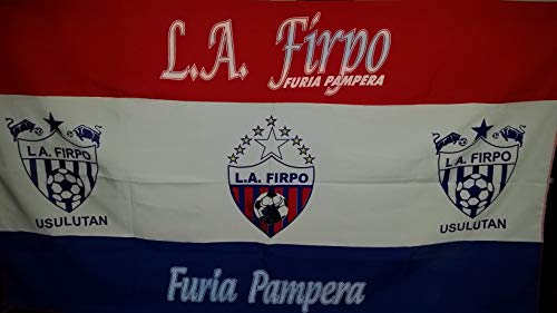 REAS Bandera de Firpo - El Salvador medidas - 1.45 MTS de Largo y 0.81 MTS de Alto; Bandera de Tu equipo de Futbol favorito del Pais Donde Tu Naciste - Tu Equipo Pampero - Usulutan