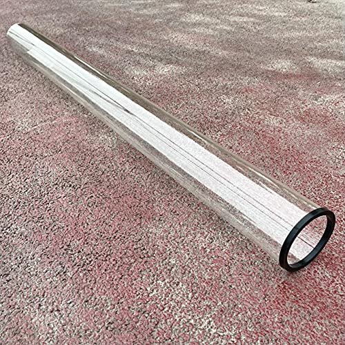 Unicoshape Patio Heater Replacement Quartz Glass Tube 51.2" Tall ø4 in Diameter with Support Rubber Ring, Fits 3-Sided Pyramid Heaters, Outdoor Propane Heaters Parts, Table Top Replacement