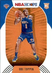 2020-21 panini hoops #226 obi toppin rc rookie new york knicks nba basketball trading card