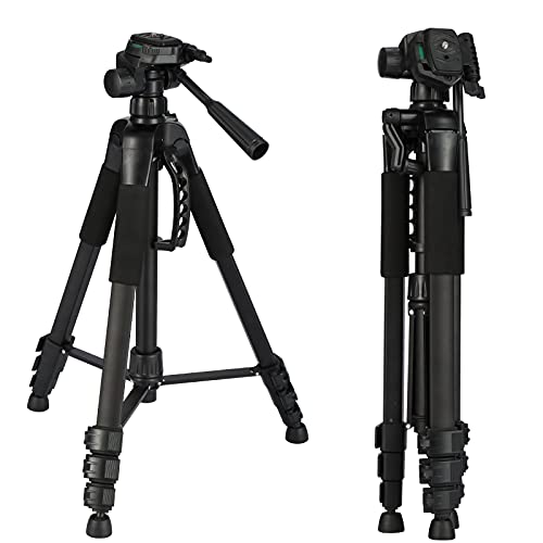 Adjustable Laser Level Tripod with 3 Direction Ball Head, Laser Level Tripod with Quick Release Plate with 1/4" Screw & 5/8'' Adapter with Bubble Level Multiusing Hook