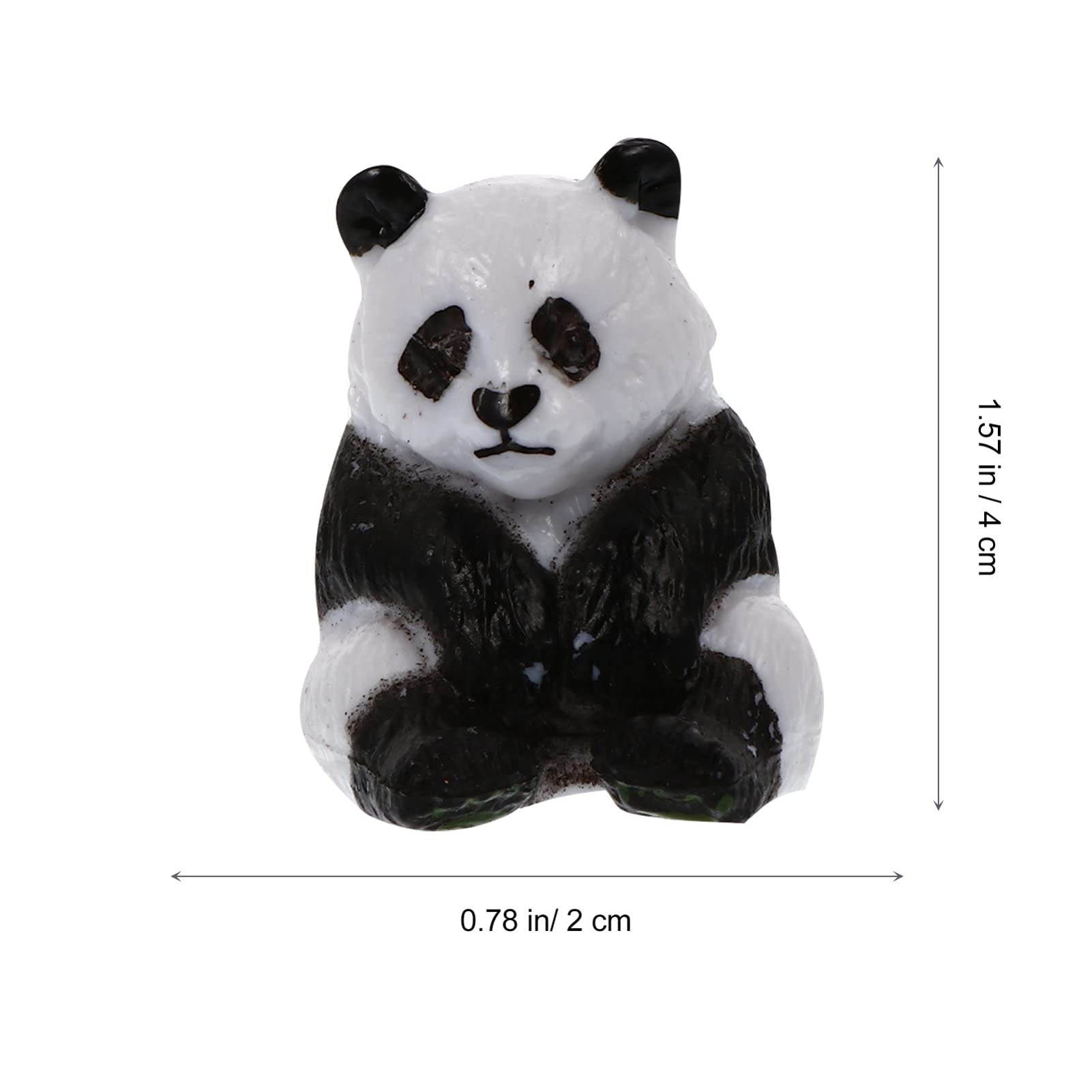 8pcs Panda Doll Decoration Animals Resin Statue Desk Topper Mini Model Tabletop Statue Desktop Decor Decoraciones Para Salas De Casa Micro Landscape Decor Pvc Succulents Container