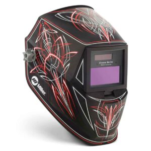 miller 287815 classic series auto darkening welding helmet with clearlight lens, rise