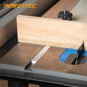 POWERTEC 71519-P2 24" Miter Bar for any Standard 3/4" x 3/8" Miter Slot, Crosscut Sled for Table Saw, Router Table, Band Saw, 2PK