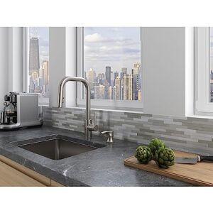 Pfister Zanna Touchless Kitchen Faucet with Pull Down Sprayer and Soap Dispenser, Single Handle, High Arc, Spot Defense Stainless Steel Finish, F529EZN3GS