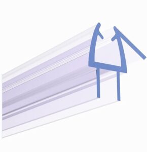 tonyrena frameless shower door bottom seal strip– stop shower leaks and create a water barrier (1/2" x 36", clear vinyl)