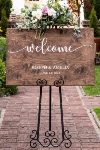 personalized wedding welcome sign - wood wedding sign - rustic wedding decor #pws01