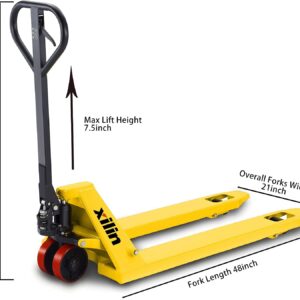 Xilin Manual Pallet Jack& Truck,5500-Lbs, Capacity Pallet Truck -48" L x21 W Forks