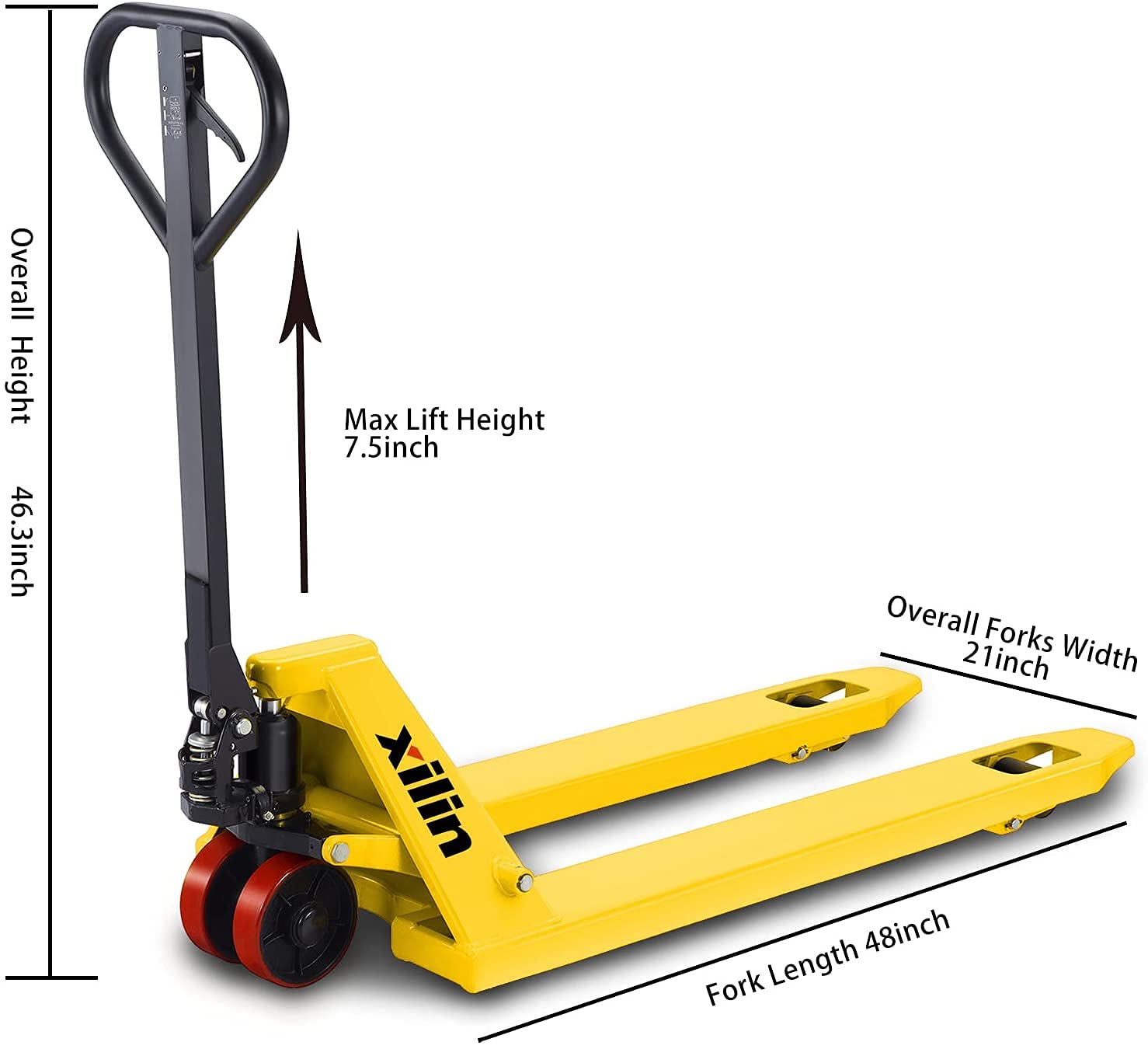 Xilin Manual Pallet Jack& Truck,5500-Lbs, Capacity Pallet Truck -48" L x21 W Forks