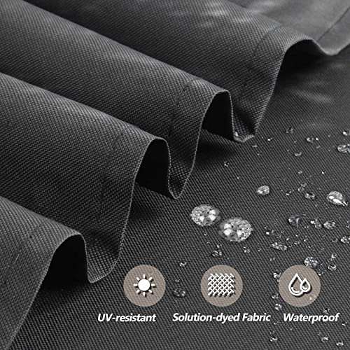 Porch Shield UV-Resistant Patio Fire Pit Cover - Waterproof Round 32 inch Outdoor Fire Bowl Cover, Black