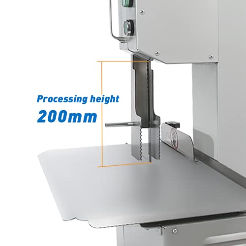 850W Commercial Meat Saw Bone Cutter 19.1"x14.2" Workbench for Butchering, 110V 1.2HP Butcher Bandsaw Electric Frozen Meat Cutting Machine with 6 Sawing Blade