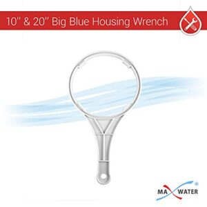 1 Pack 10" BB Clear Whole House Water System Filter Housing 1" NPT Brass Ports w/Pressure Release, Wrench and Bracket