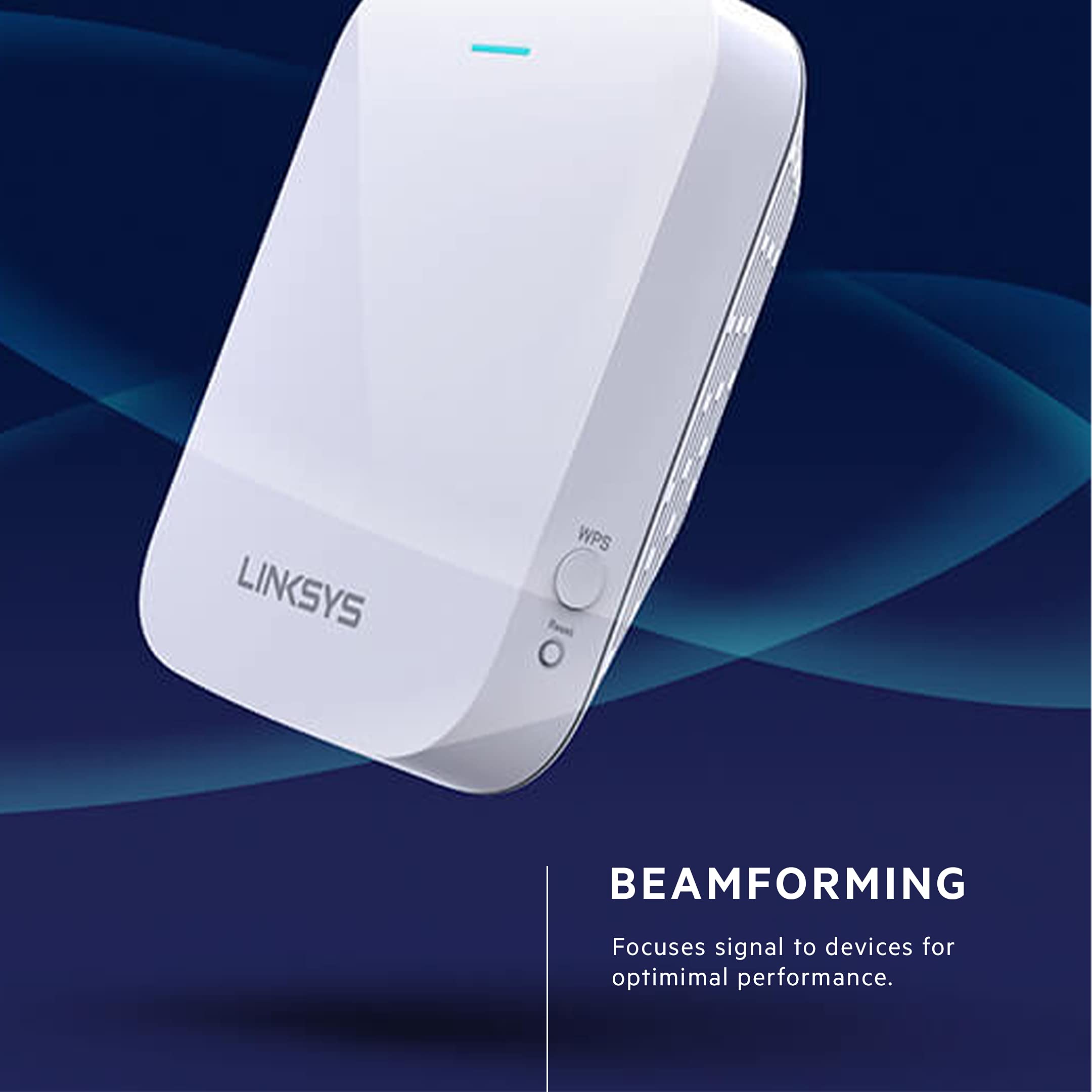 Linksys WiFi Extender, WiFi 6 Range Booster, Dual-Band Booster, Internet Repeater, 2,000 Sq. ft Coverage, Speeds up to (AX1800) 1.8Gbps - RE7310