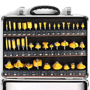 KOWOOD Router Bits Set of 40 Pieces, 1/4 Inch Shank, 40A Expert Router Bit Kit.