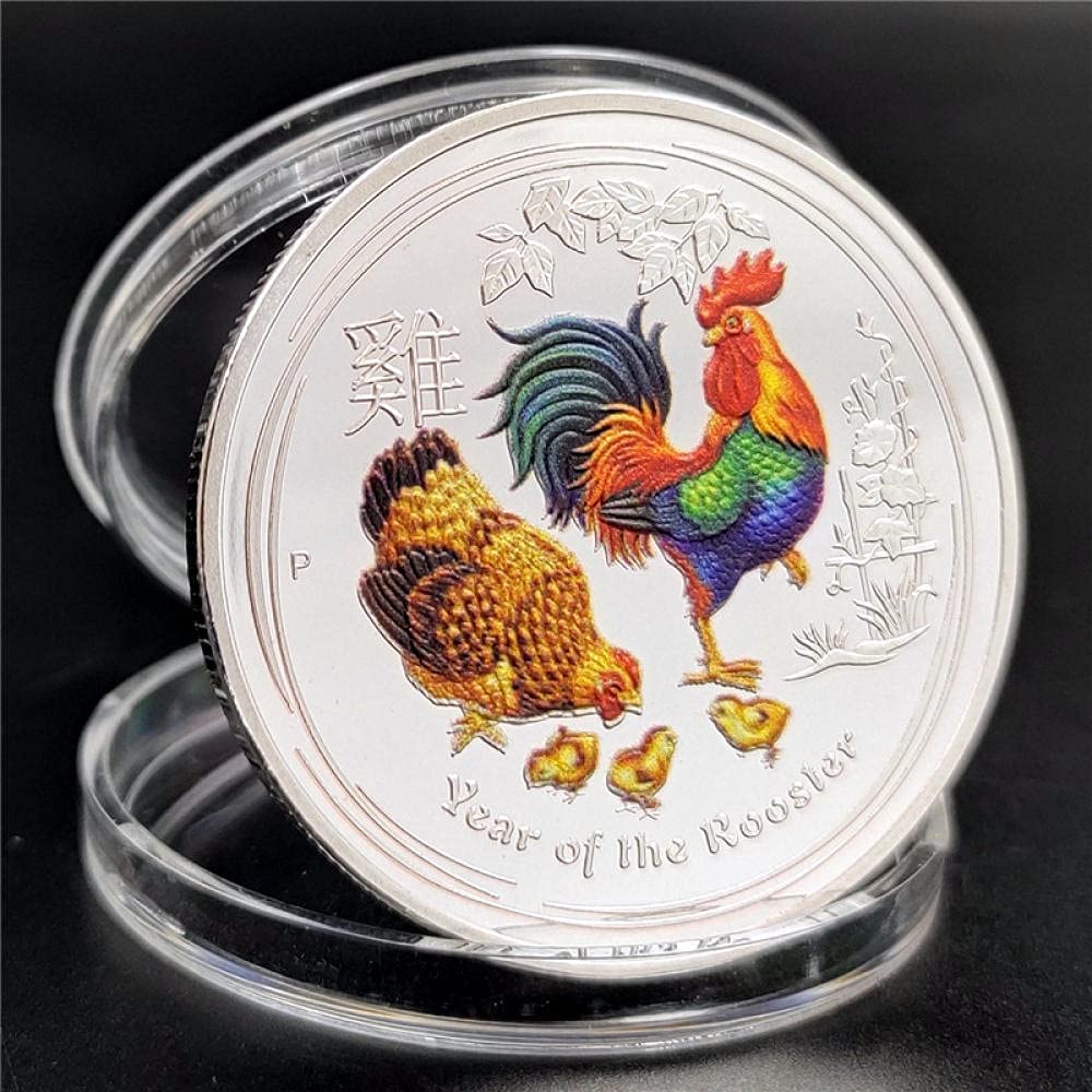 Ada Crypto Coin Cryptocurrency Favorite Coin Australia Year of The Rooster Australian Zodiac Coin Retro Coin Commemorative Coin Collection Lucky Coin