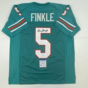 autographed/signed sean young ray finkle miami teal ace ventura movie football jersey psa/dna coa