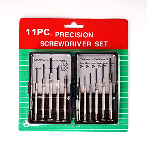 11PCS Mini Precision Screwdriver Set, XAQISHIRE Small Screwdriver Set for Repair Computer, Electronics, Toys, Watch