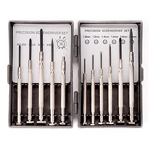 11PCS Mini Precision Screwdriver Set, XAQISHIRE Small Screwdriver Set for Repair Computer, Electronics, Toys, Watch