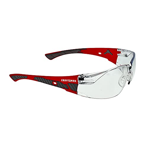 Craftsman 200, Safety Glass,  Comfort Fit - Clear, Red Frame