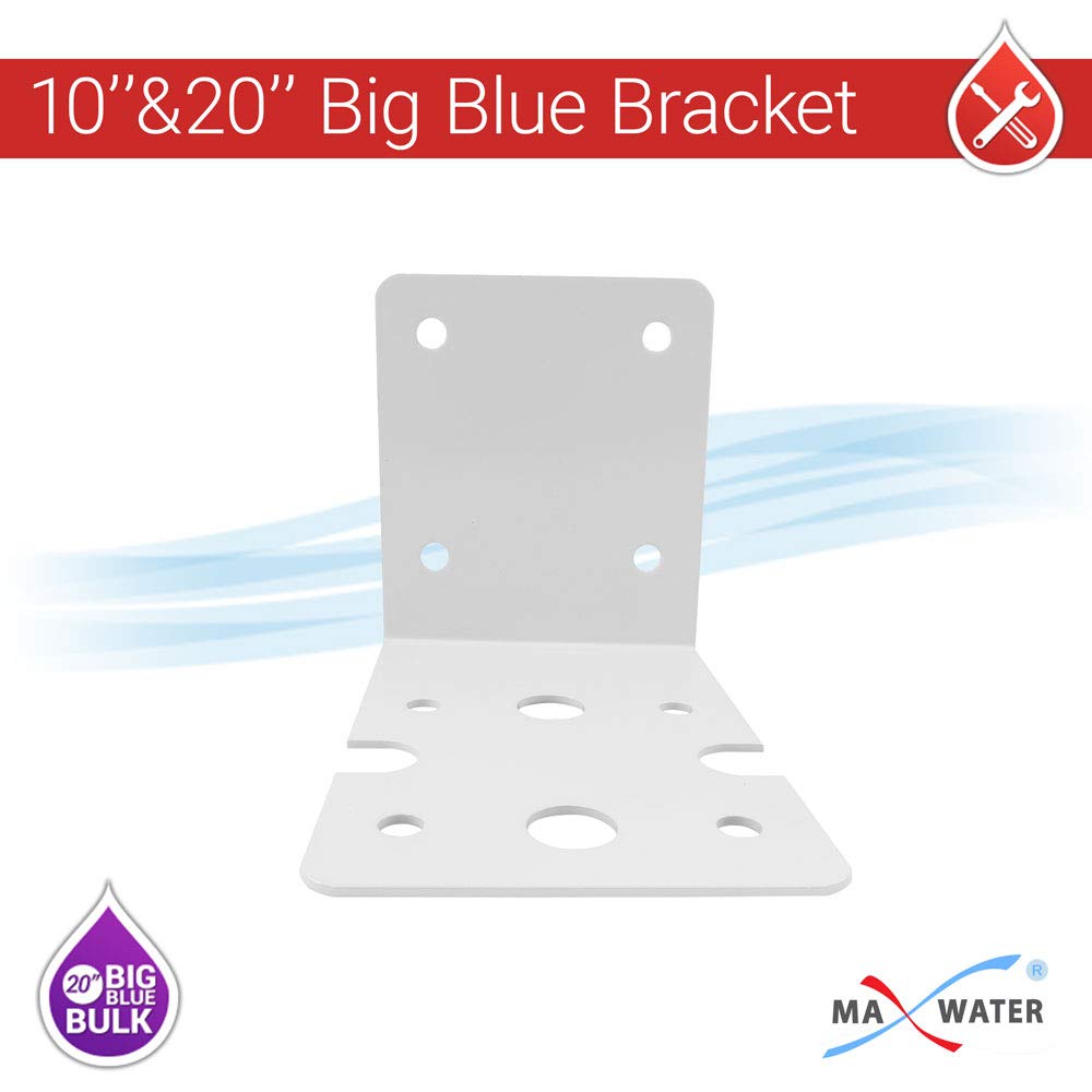 2 Pack 10" BB Blue Whole House Water System Filter Housing 1" NPT Brass Ports w/Pressure Release, 2 Pressure Gauges, Wrench and 2 Brackets