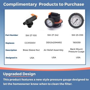 Swimables DEX2420MAR2 Manual Air Relief Assembly - Compatible with Hayward DE and Cartridge Pool Filter - Works with Pro Grid, Swim Clear and Swimclear Cartridge Filters- New Upgraded Design