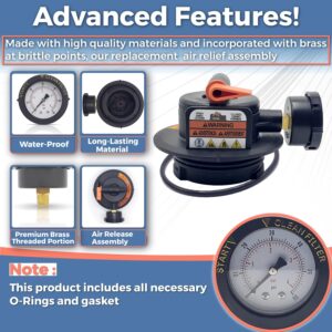 Swimables DEX2420MAR2 Manual Air Relief Assembly - Compatible with Hayward DE and Cartridge Pool Filter - Works with Pro Grid, Swim Clear and Swimclear Cartridge Filters- New Upgraded Design