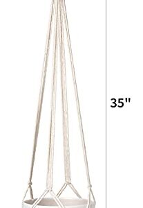 Dahey Macrame Plant Hanger Indoor Hanging Planter Basket Handmade Woven Cotton Rope Flower Pot Decorative Crochet Plant Holder Stand for Boho Home Decor No Tassels,35 Inch,Set of 2