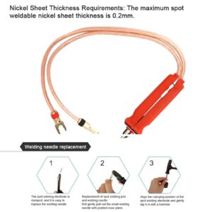 Electric Welder Kit Soldering Tips, High Power Spot Welding Pen for Power Battery Packages HB-70B 1900W