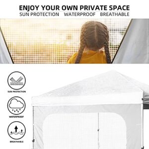 MordenApe Sunshade Sidewall with Window for 10x10 Pop Up Canopy, Instant Canopy SunWall, 1 Pack (10 x 10, White)